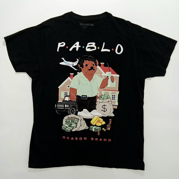 Reason | Shirts | Reason Nyc Friends Logo Pablo Escobar Cartoon T Shirt ...